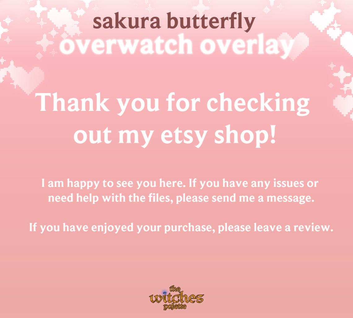 Sakura Butterfly HUD Overwatch Overlay | HUDSIGHT - Etsy