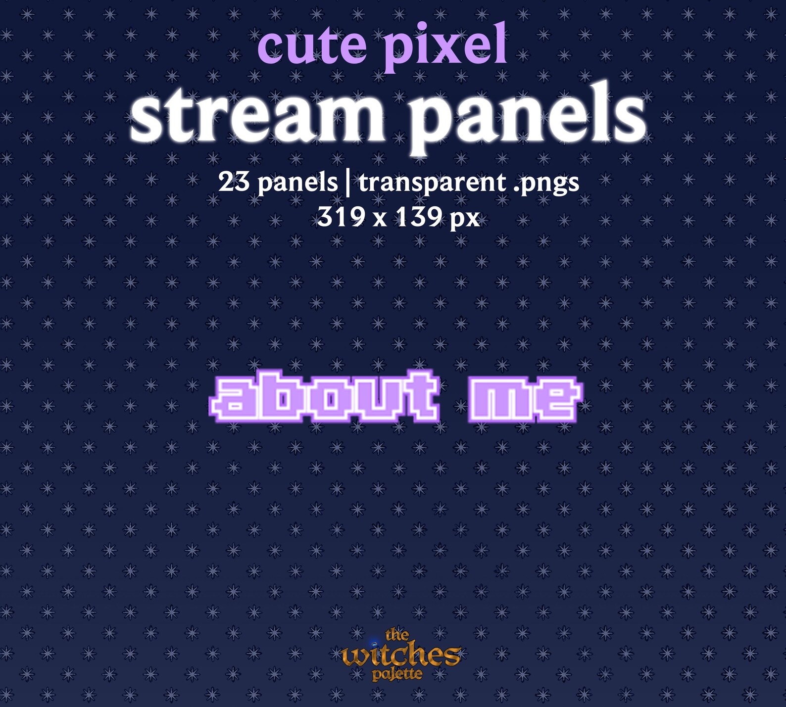 Purple Pixel Art Stream Panels - Etsy