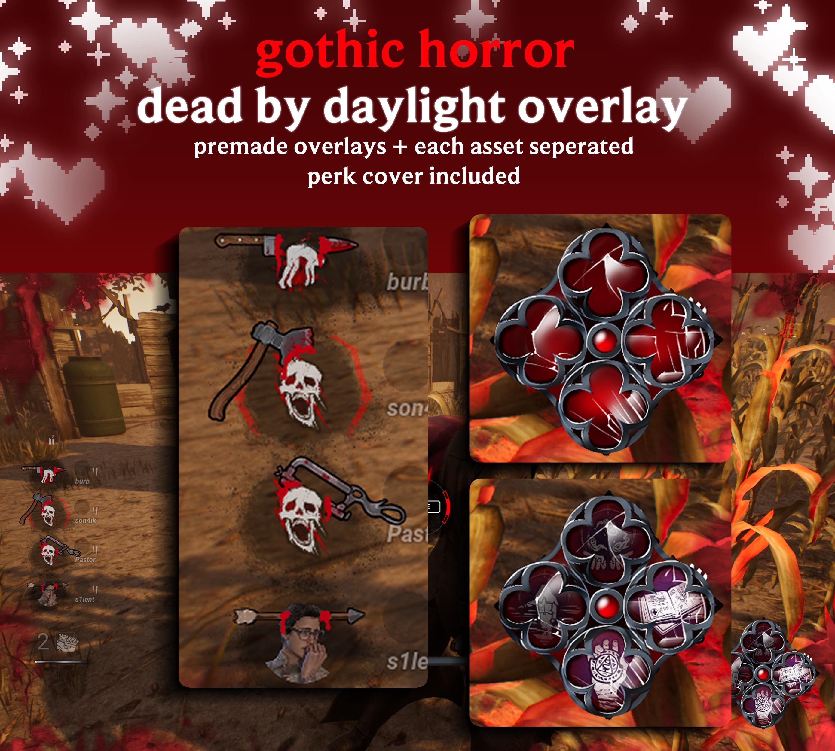 Gothic Horror HUD Dead by Daylight Overlay | Bonus Moving Eyeball ...