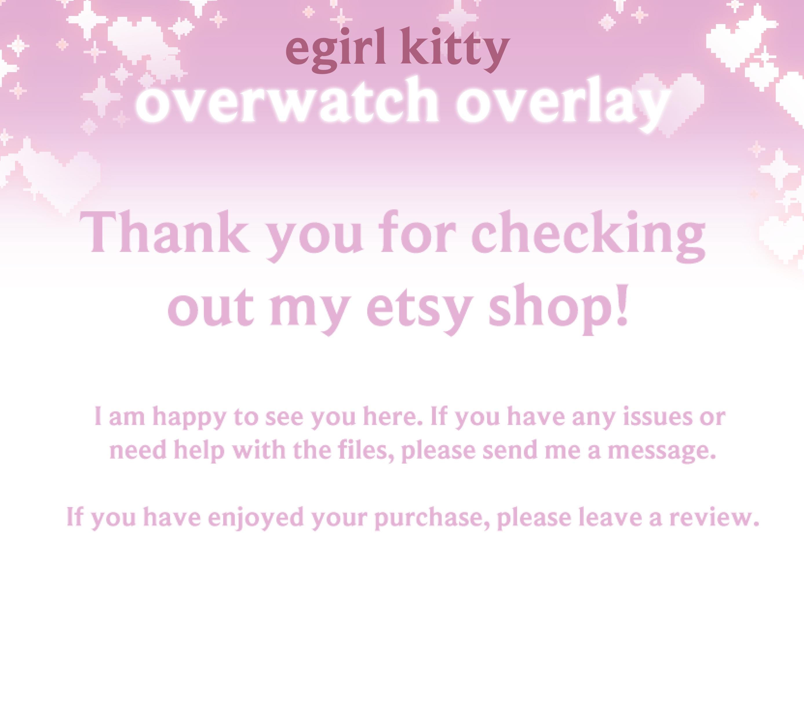 Egirl Kitty HUD Overwatch Overlay | HUDSIGHT - Etsy