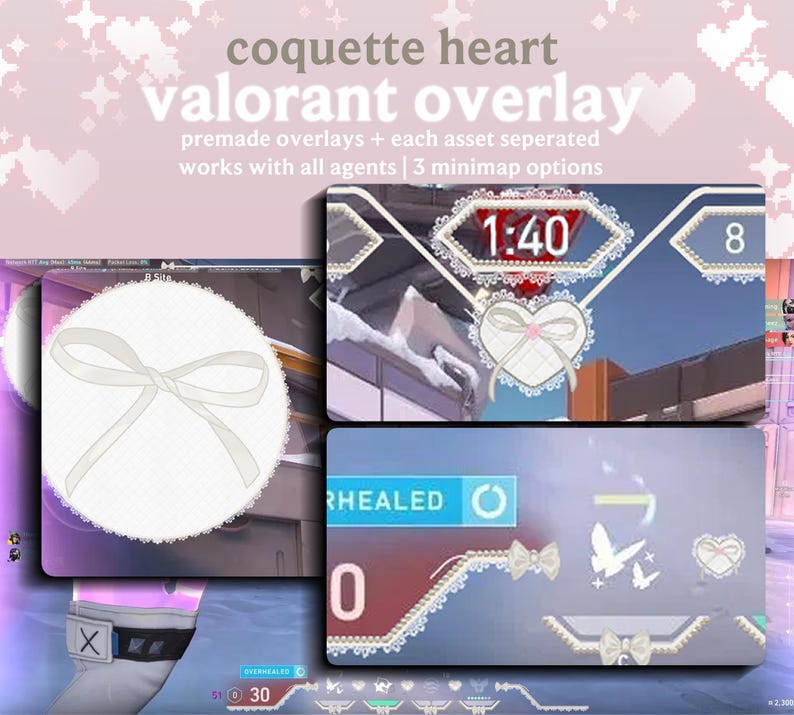 Coquette Heart Valorant Overlay HUD - Etsy