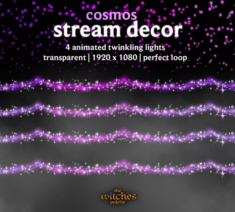 Cosmos/milkyway Animated String Lights | Light Chain | Twitch ...