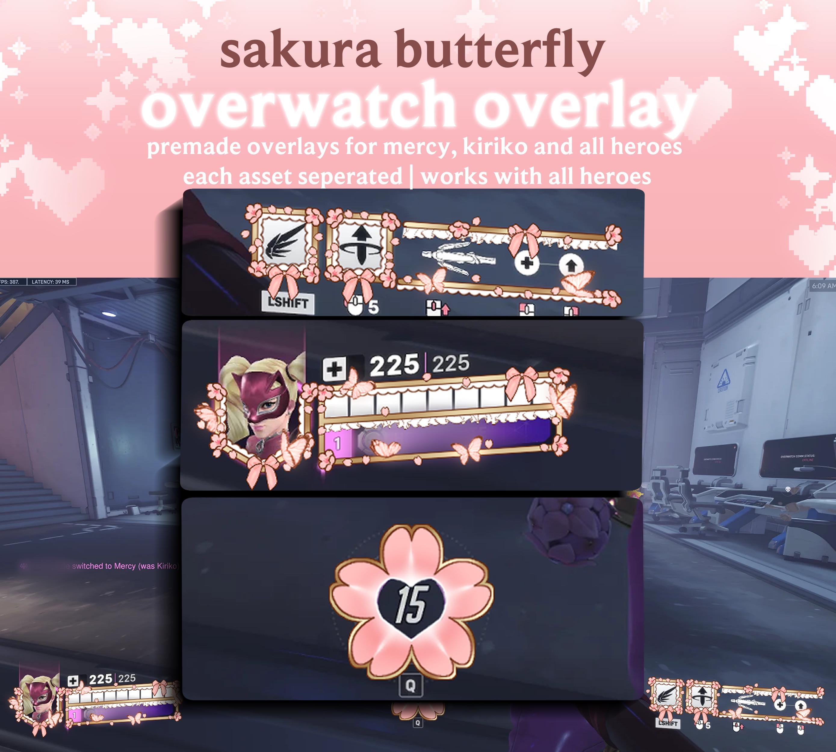 Sakura Butterfly HUD Overwatch Overlay | HUDSIGHT - Etsy