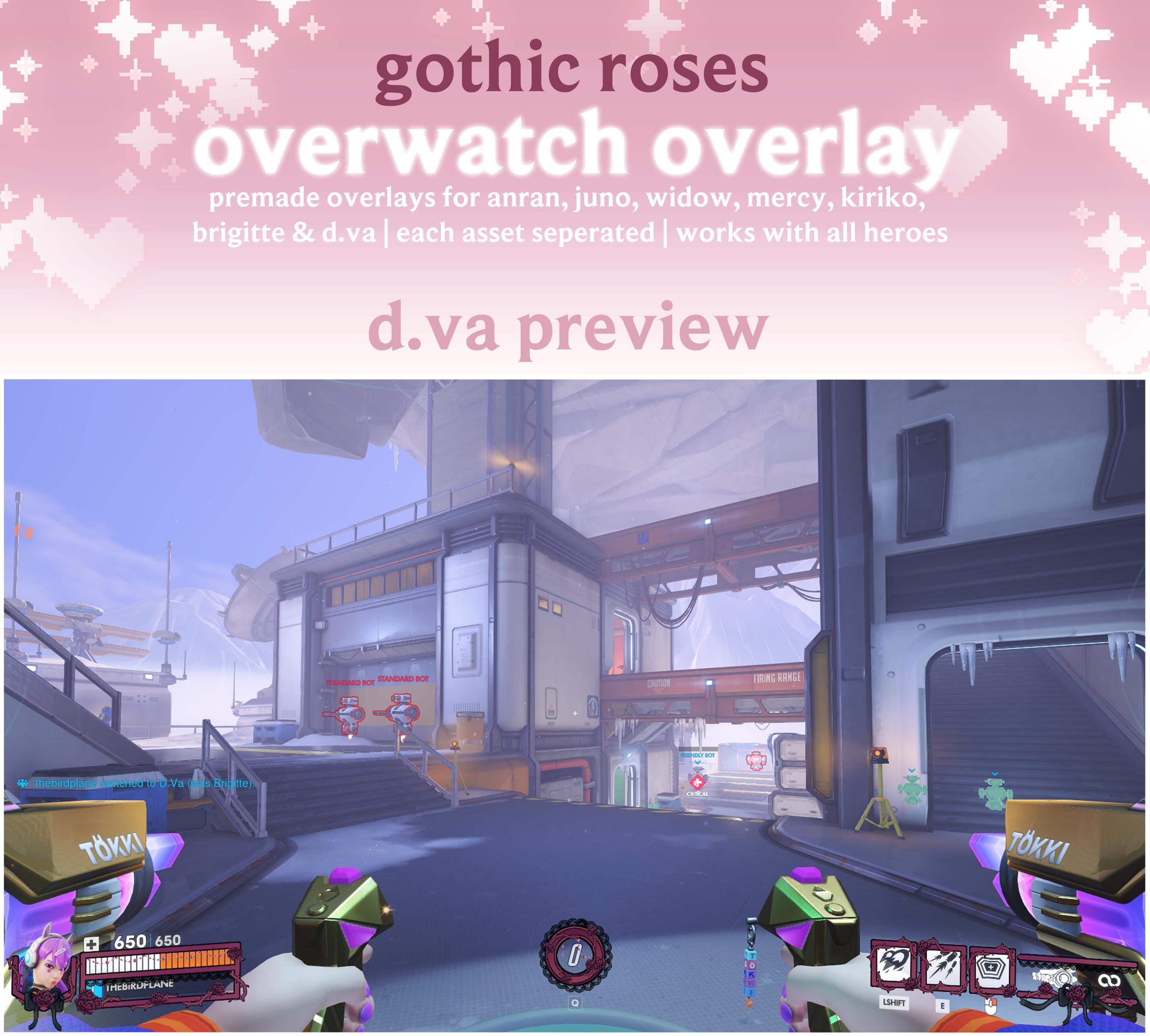 Gothic Roses HUD Overwatch Overlay | HUDSIGHT - Etsy