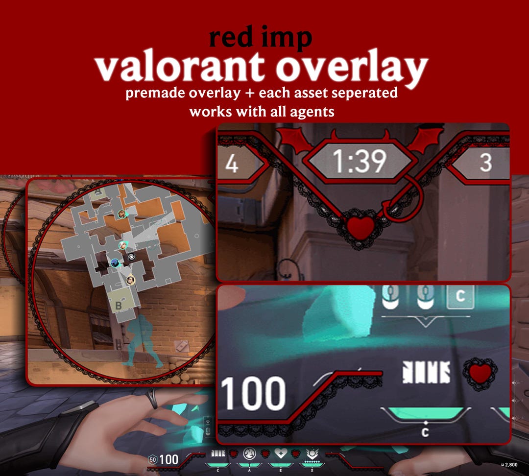 Red Imp HUD Valorant Overlay | In-game Overlay | Hudsight - Etsy