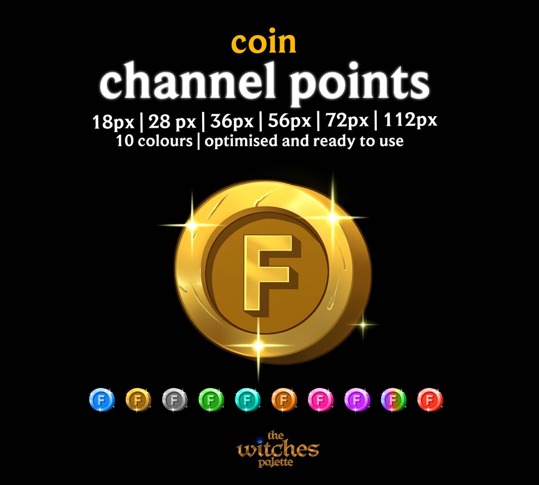 F Letter Coin | Alphabet | Channel Points - Etsy