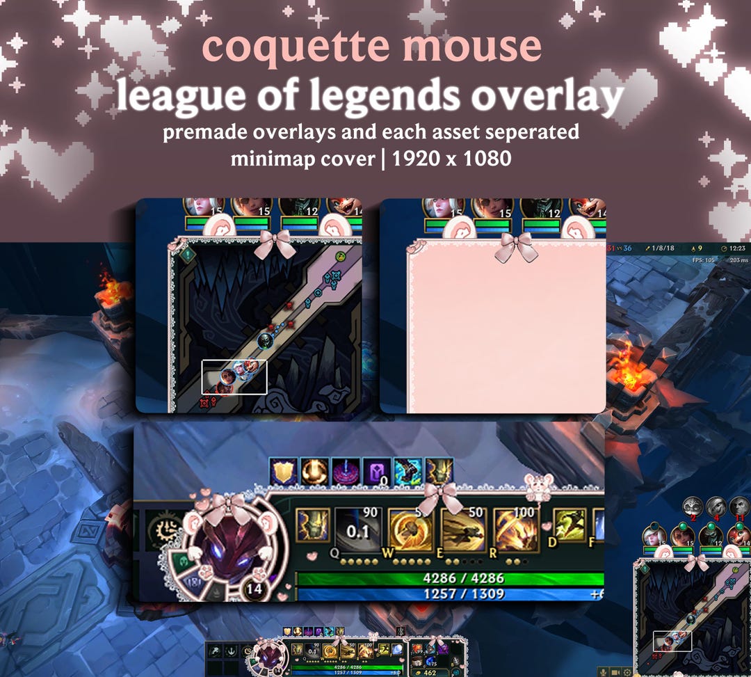 Coquette Mouse HUD League of Legends Overlay - Etsy