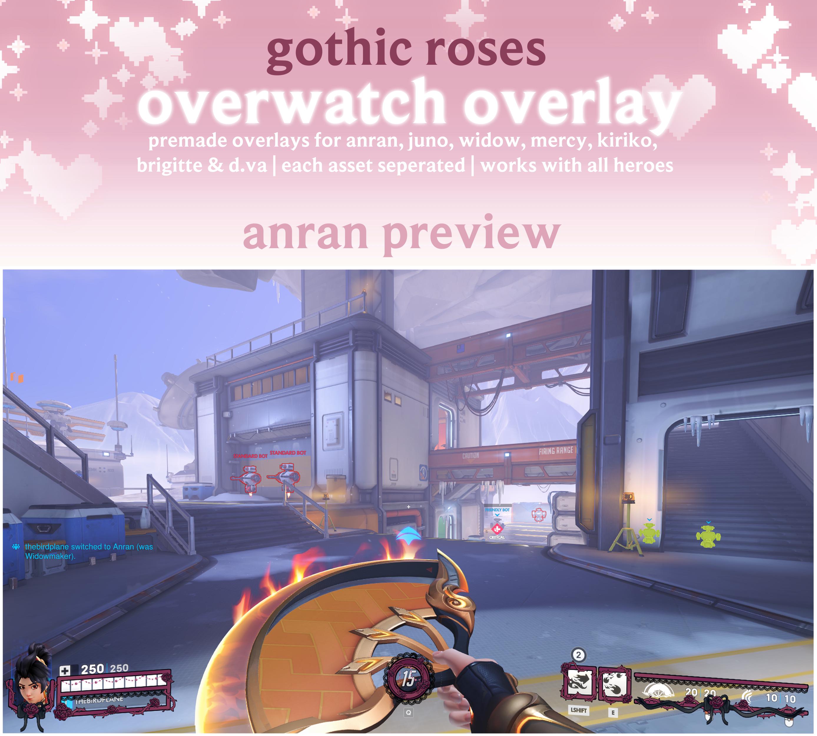Gothic Roses HUD Overwatch Overlay | HUDSIGHT - Etsy
