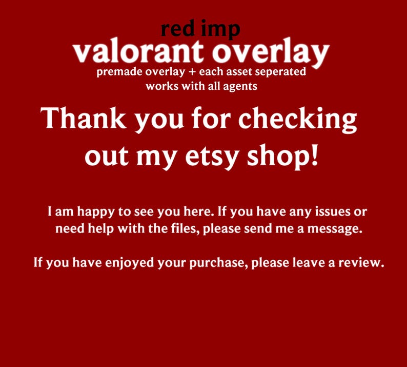 Red Imp HUD Valorant Overlay | In-game Overlay | Hudsight - Etsy