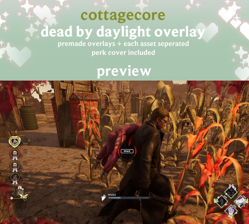 Cottagecore HUD Dead by Daylight Overlay | HUDSIGHT | Perk Covers | DBD ...