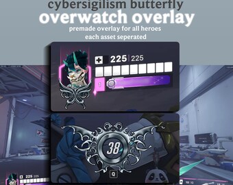 Sakura Butterfly HUD Overwatch Overlay | HUDSIGHT - Etsy