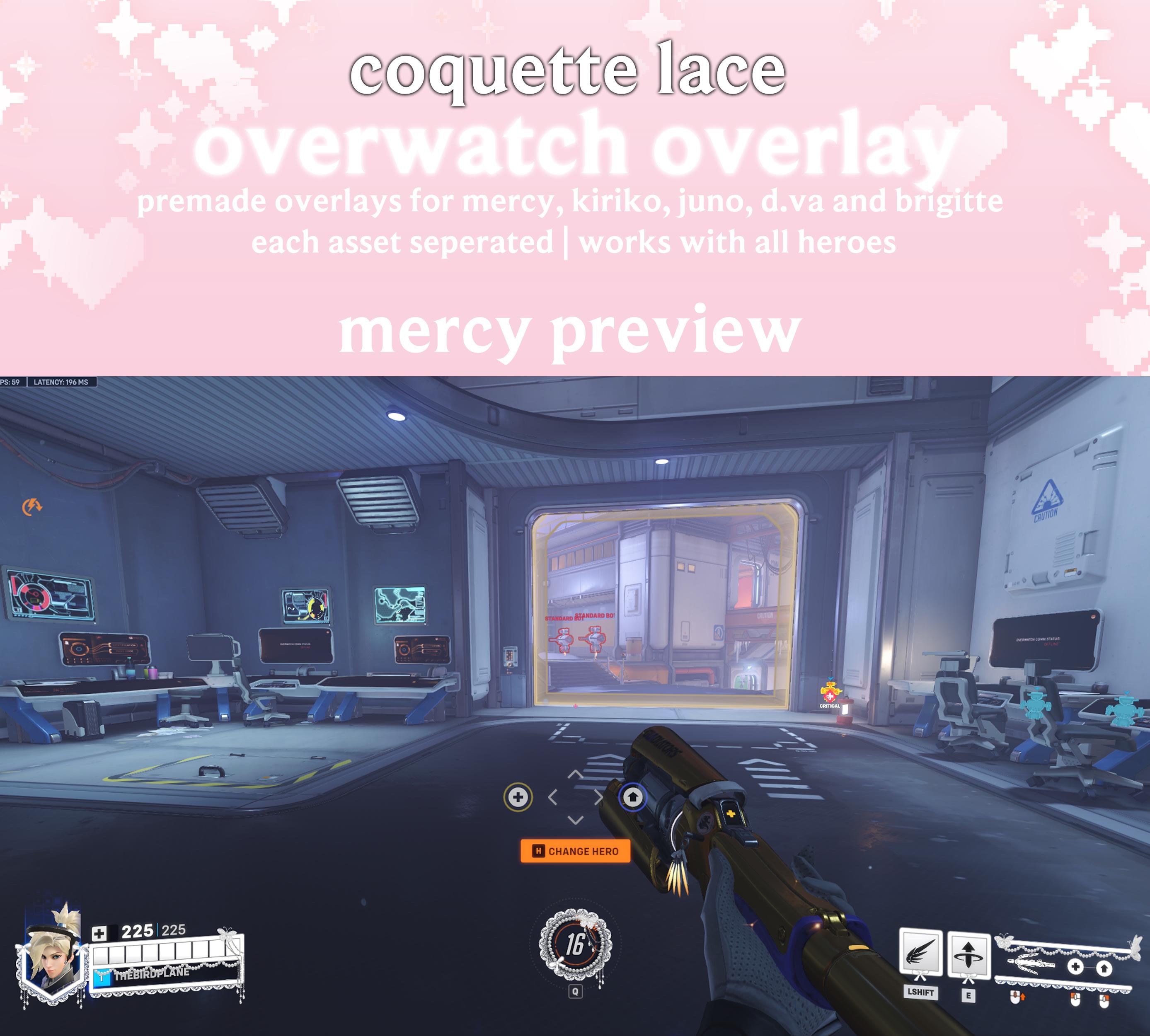 Coquette Lace HUD Overwatch Overlay | HUDSIGHT - Etsy