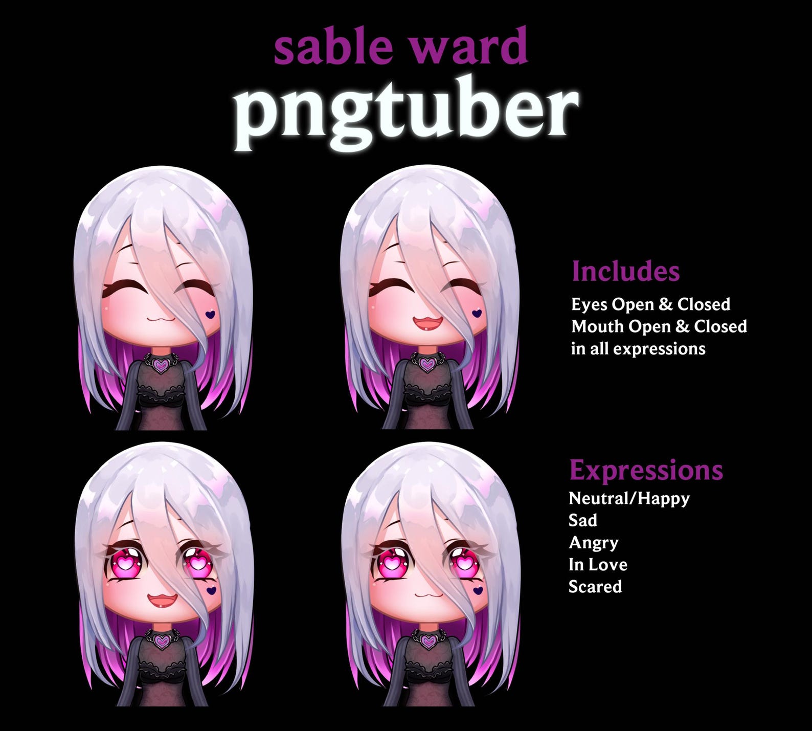Sable Ward Pngtuber + Overlay Dead by Daylight - Etsy