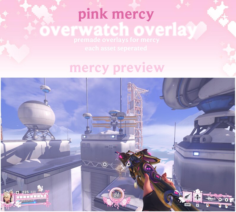 Pink Mercy HUD Overwatch Overlay | HUDSIGHT - Etsy