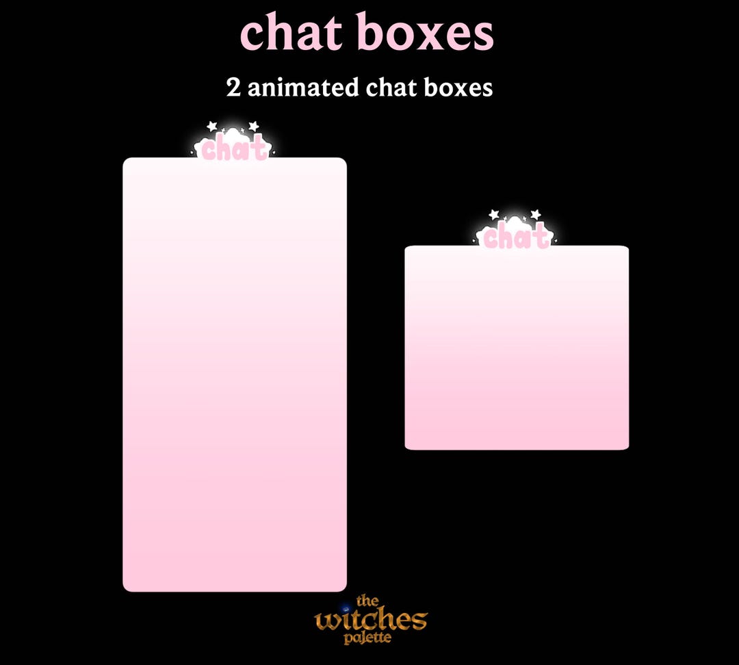 Sparkling Animated Stream Chat Box - Etsy
