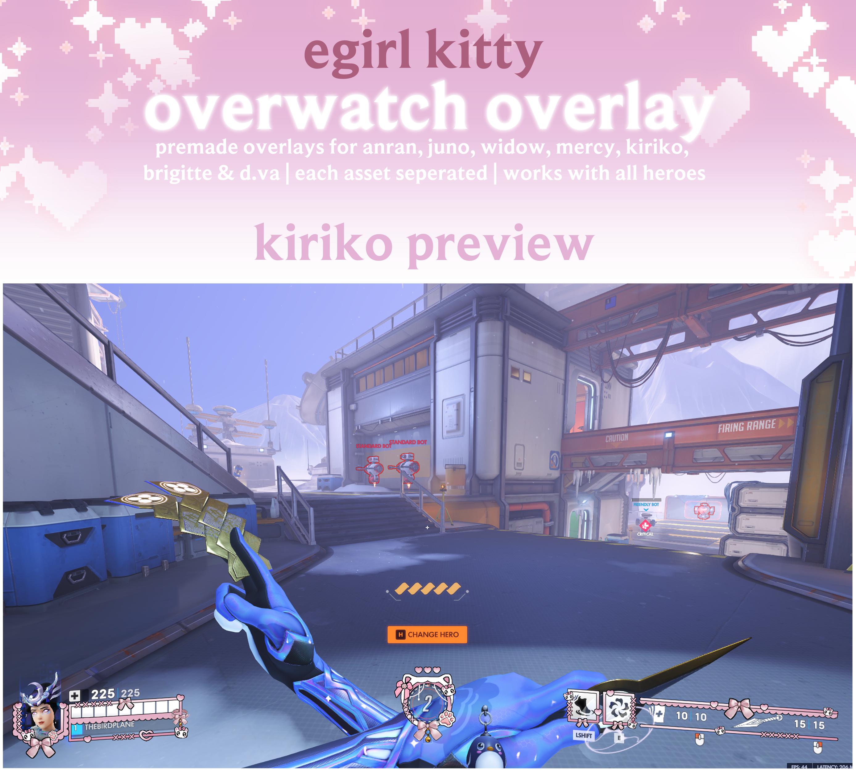 Egirl Kitty HUD Overwatch Overlay | HUDSIGHT - Etsy