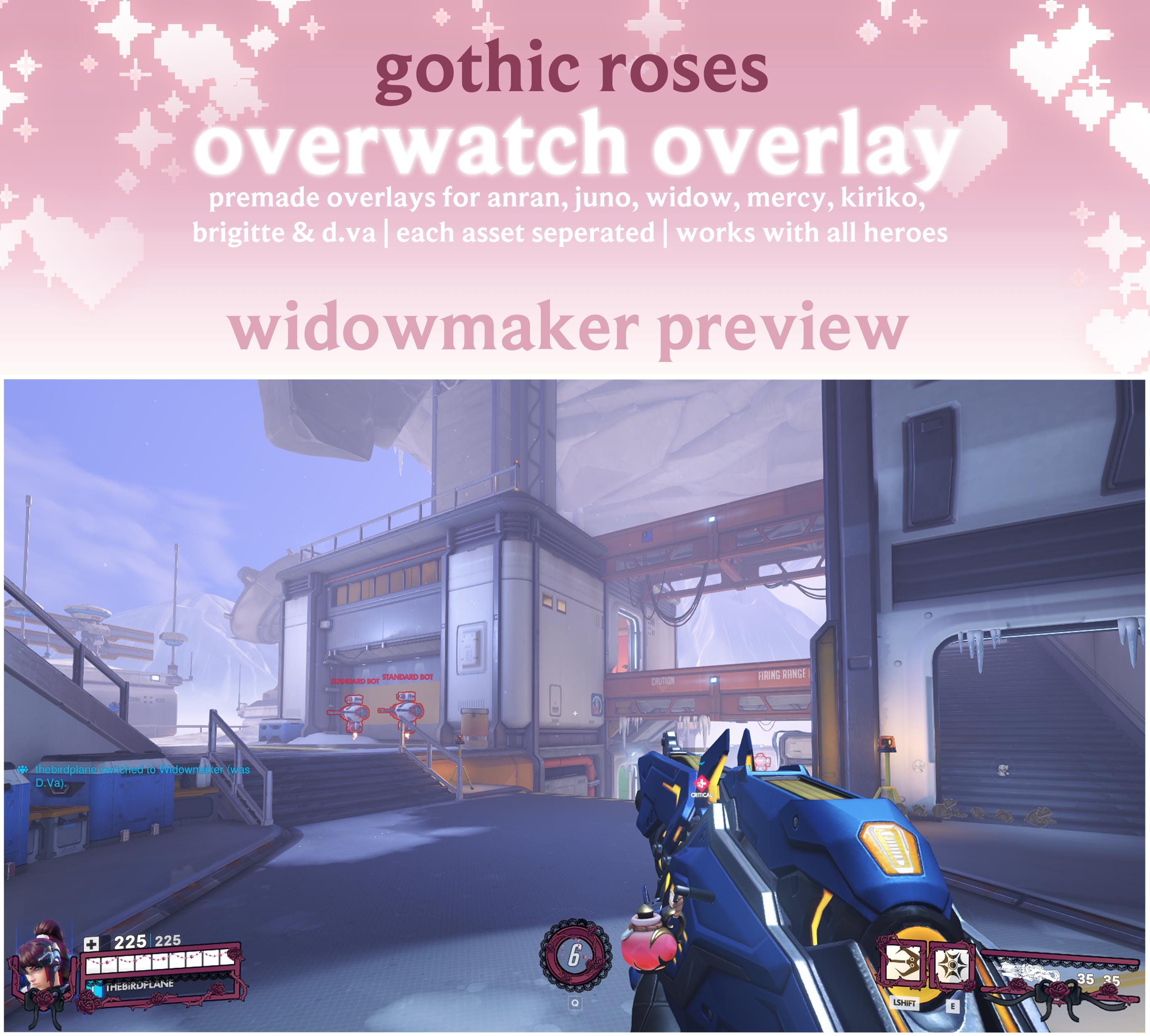 Gothic Roses HUD Overwatch Overlay | HUDSIGHT - Etsy