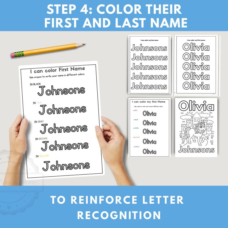 Personalized Name Tracing Workbook: Preschool Learning Activity Toddler ...