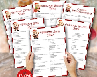 Christmas Trivia Game Printable Christmas Games for Adults Office Party ...