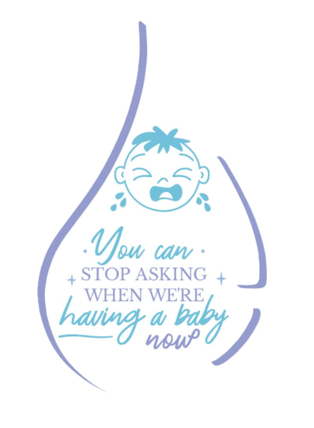 Baby Announcement Car Decal, Crying Baby - Etsy