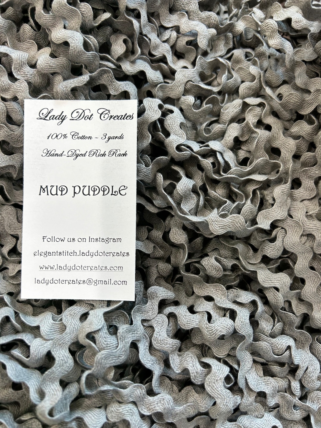 Rick Rack Trim - Mud Puddle Hand-dyed 100% Cotton Half Inch - Etsy