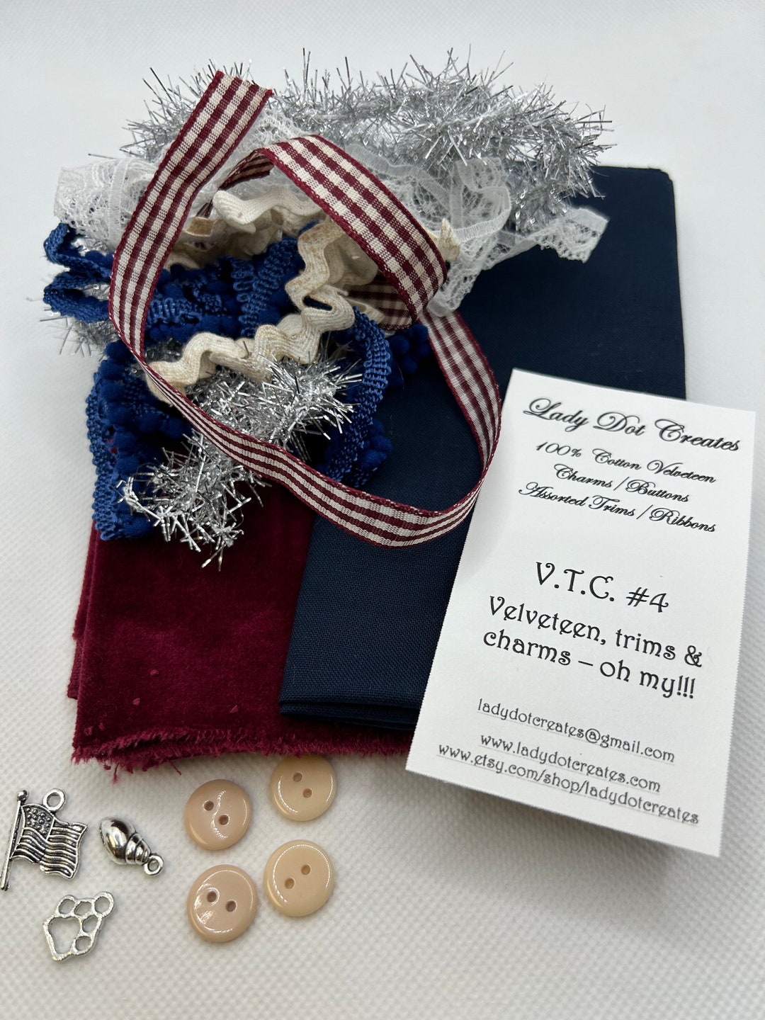 Finishing Supply Package - Trims/charms/fabrics - Limited Edition #4 ...