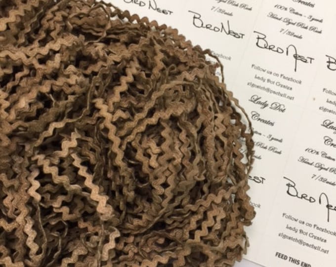 Rick Rack Trim Bird Nest Hand-dyed 100% Cotton 7/32 DMC 829/869 - Etsy
