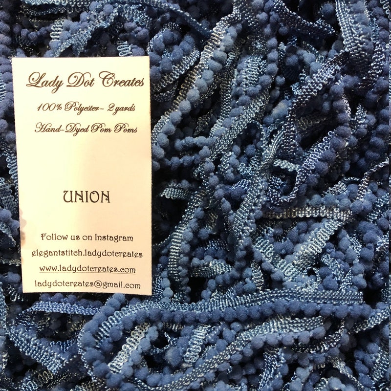 Pom Pom Trim Navy - Etsy