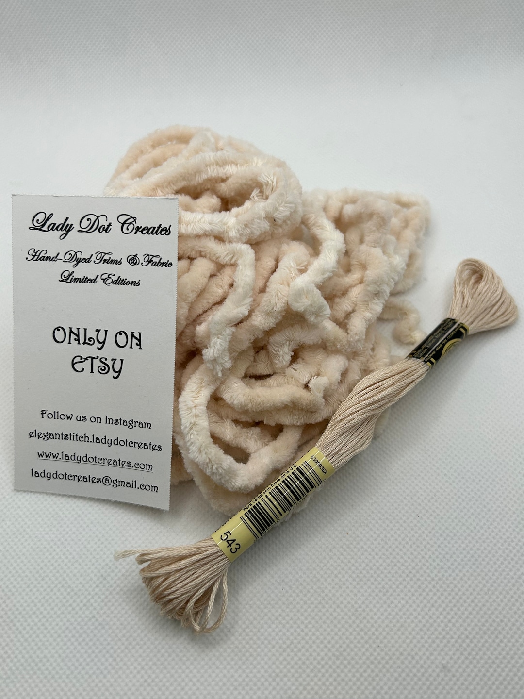 Chenille Trim Hand-dyed 100% Cotton Jumbo DMC 543 LIMITED EDITION - Etsy