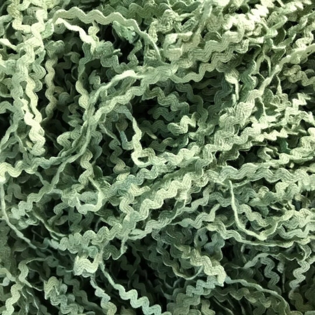 Rick Rack Trim - Algae - Hand-dyed 100% Cotton 7/32" DMC 3012/3052/3053 ...