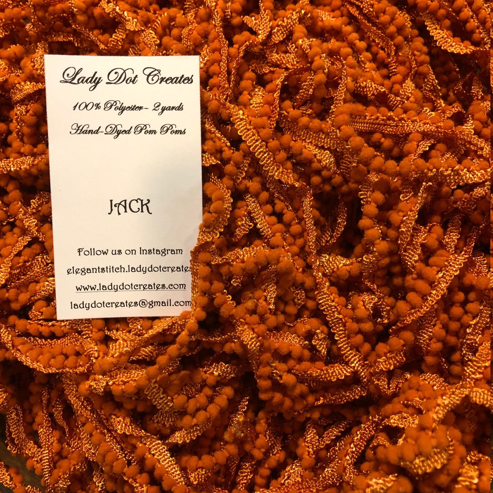 Pom Pom Trim - Jack - Hand-dyed Mini - Etsy