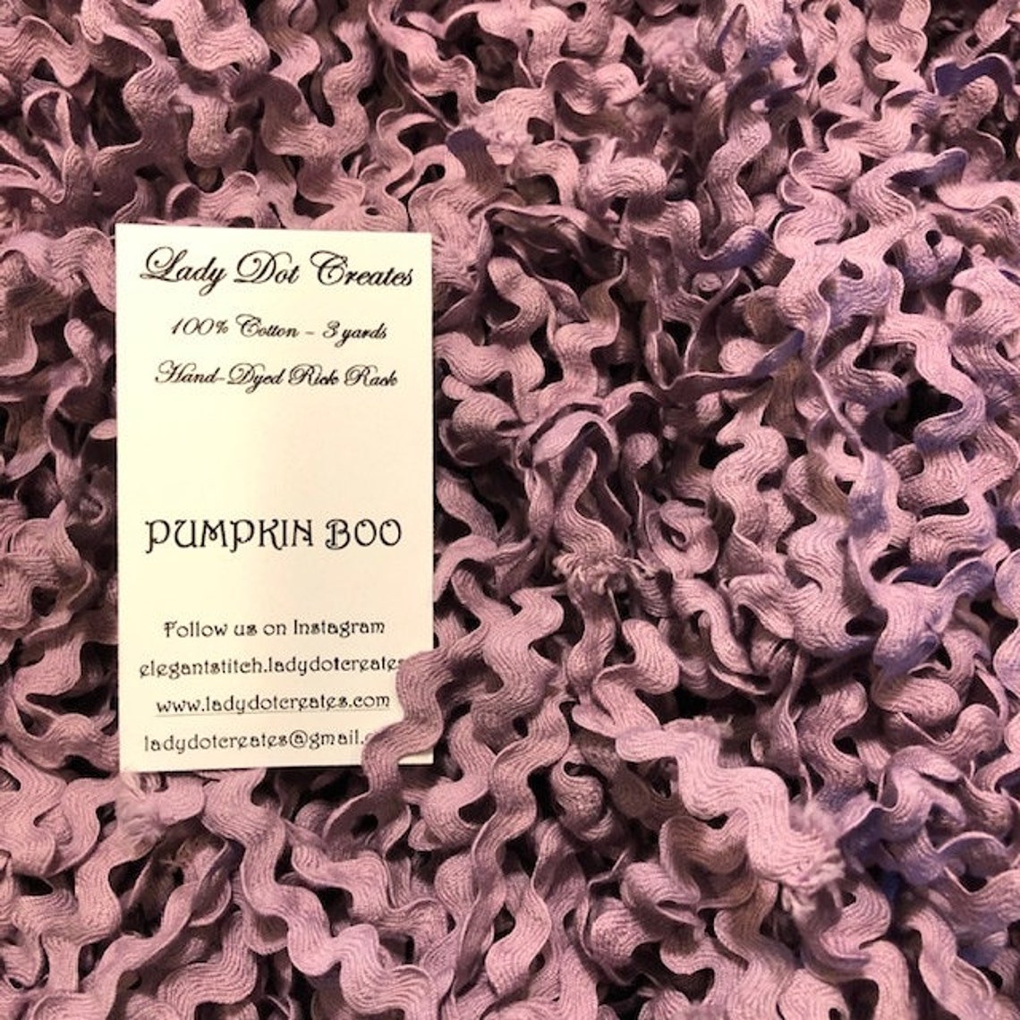 Rick Rack Trim Pumpkin Boo Hand-dyed 100% Cotton Half Inch | Etsy