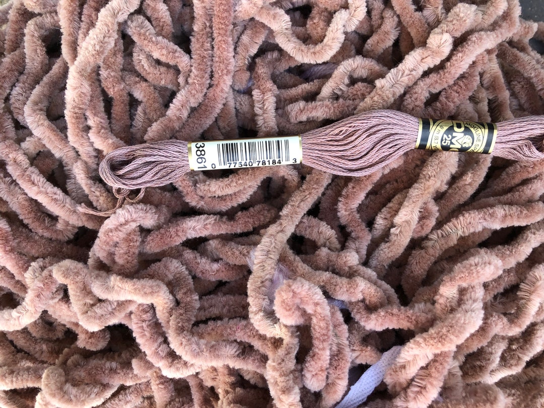 Chenille Trim - Hand-dyed 100% Cotton Jumbo DMC 3772/3861 - LIMITED EDITION - Etsy