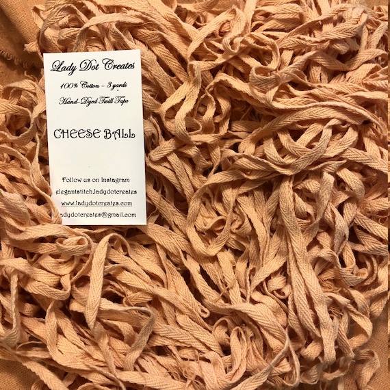 Twill Tape Cheese Ball DMC 402/3776 Hand-Dyed 100% Cotton | Etsy