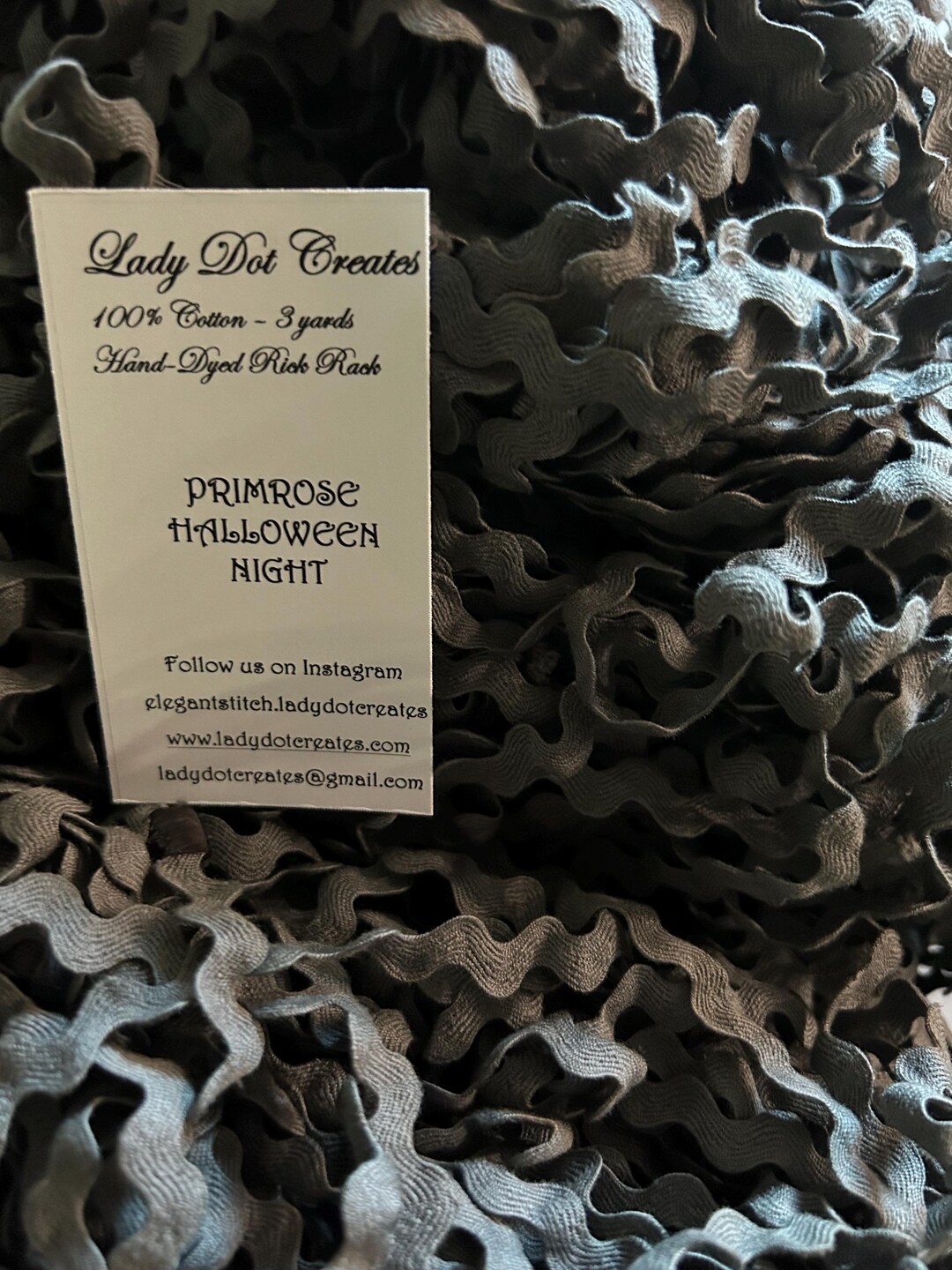 Rick Rack Trim - Primrose Halloween Night - Hand-dyed 100% Cotton Half ...