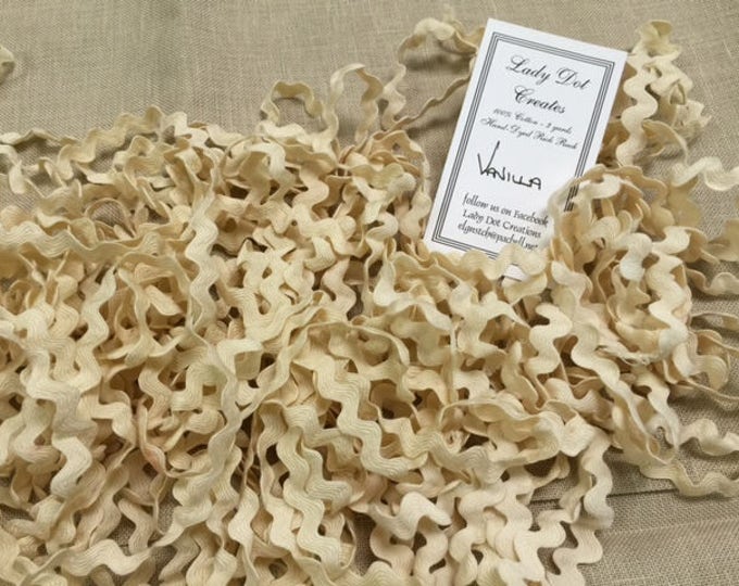 Rick Rack Trim Vanilla Hand-dyed 100% Cotton Half Inch | Etsy