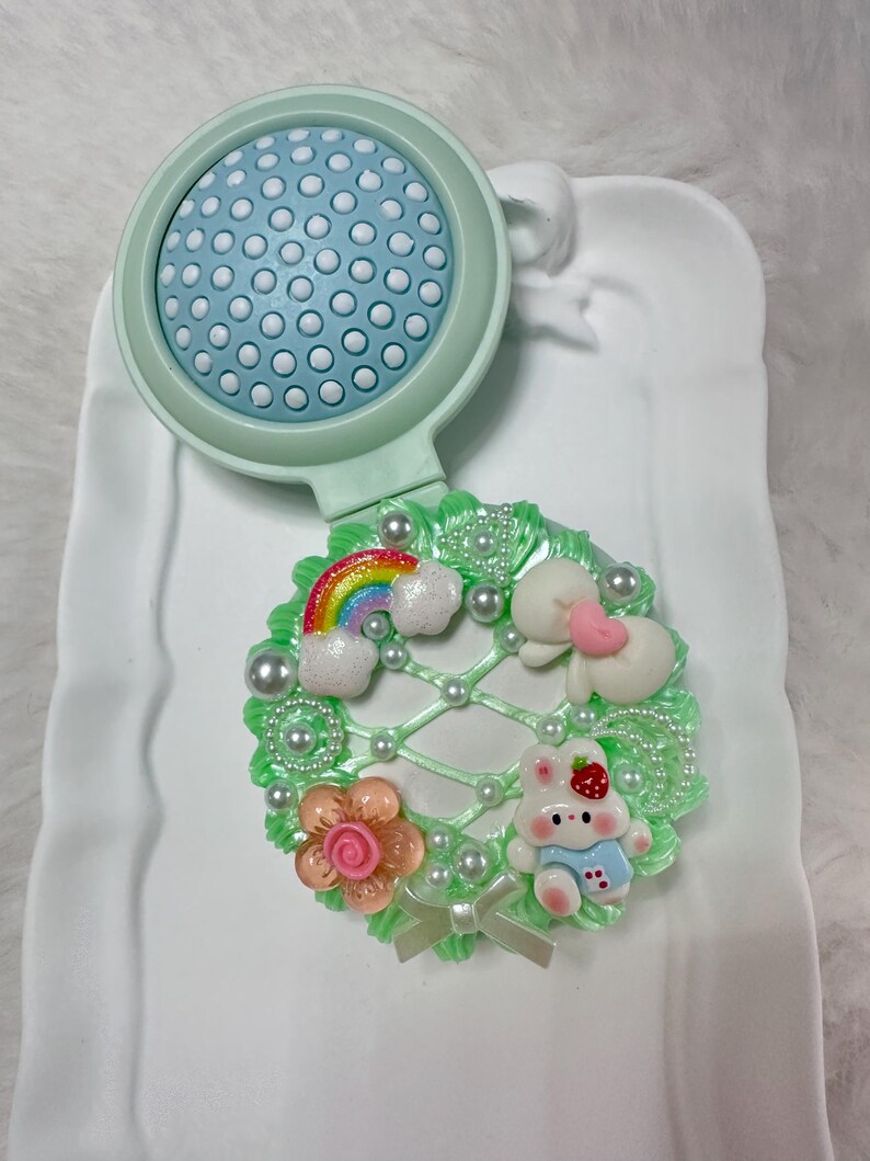 Kawaii Decoden Compact Mirror Comb, Handmade Pastel Charm Mirror - Etsy