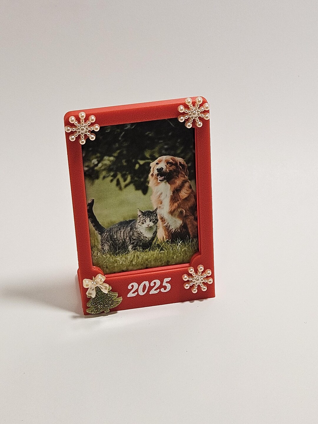 2026 Mini Photo Frame Personalized | Snowflakes Christmas Tree Decor ...
