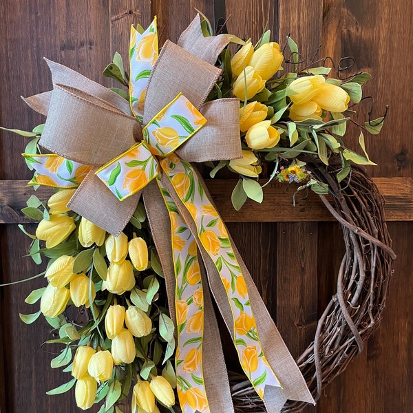 Tulip Wreath - Etsy