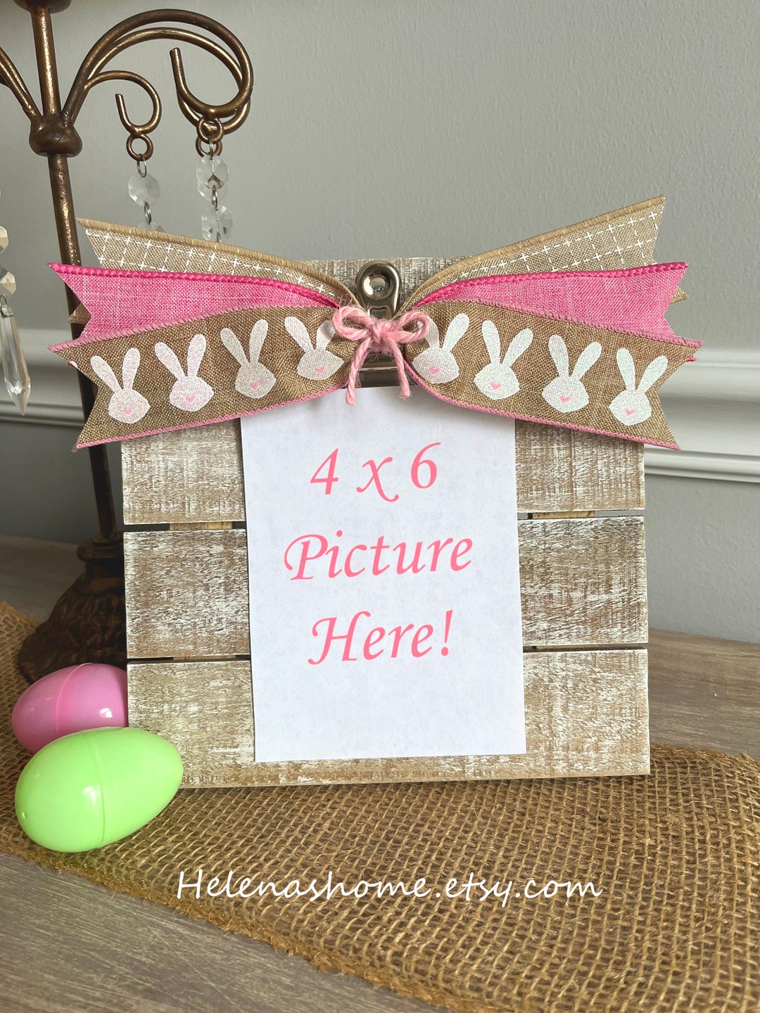 Easter Bunny Picture Frame/easter Bunny Decor/easter Photo Frame/easter ...