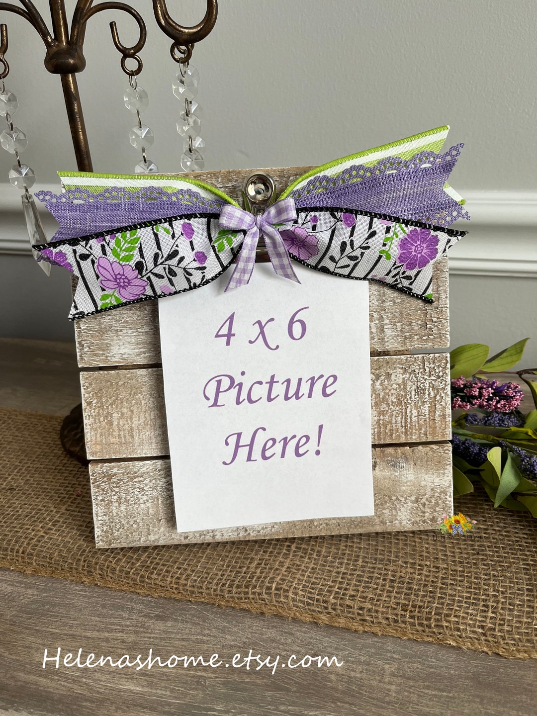 Purple Picture Frame/spring Picture Frame/wedding Gift/purple Wedding ...