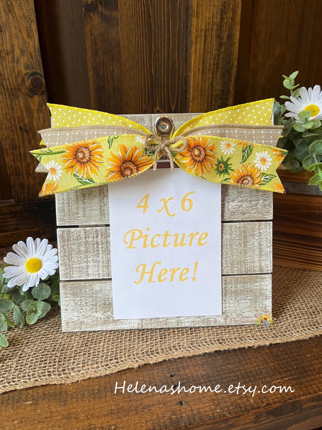 Sunflower Picture Frame/daisy Photo Frame/summer Home Decor/flower ...