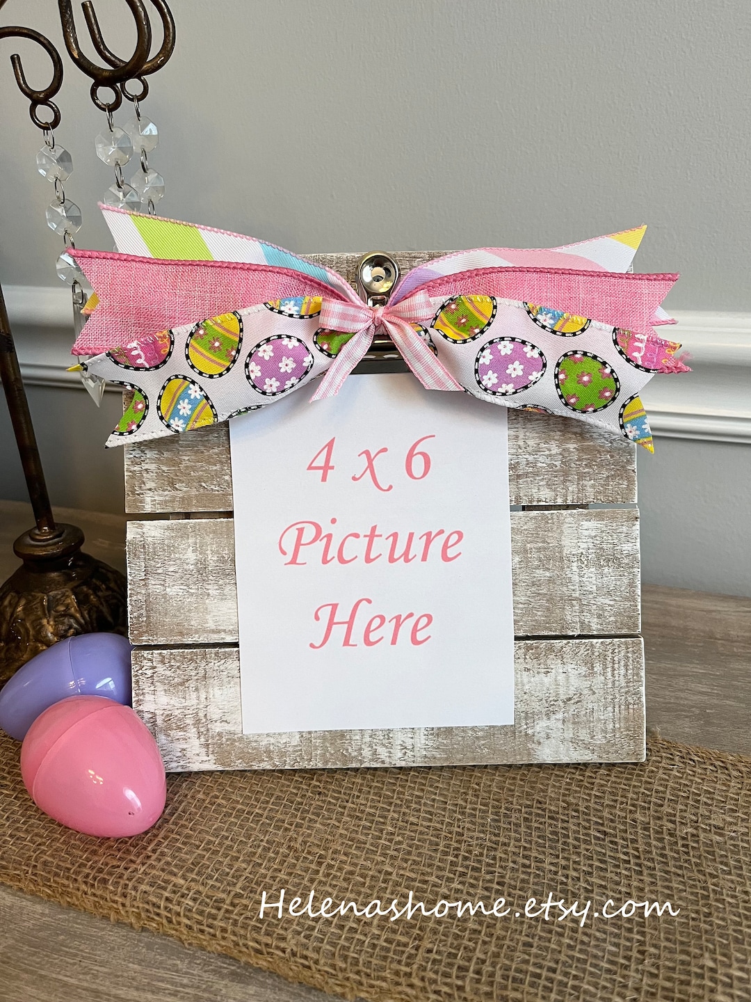 Easter Picture Frame/easter Decorations/easter Frame/easter Egg Picture ...
