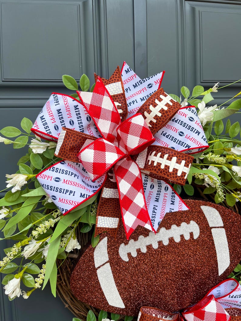 University of Mississippi Wreath/mississippi Football Wreath/ole Miss ...