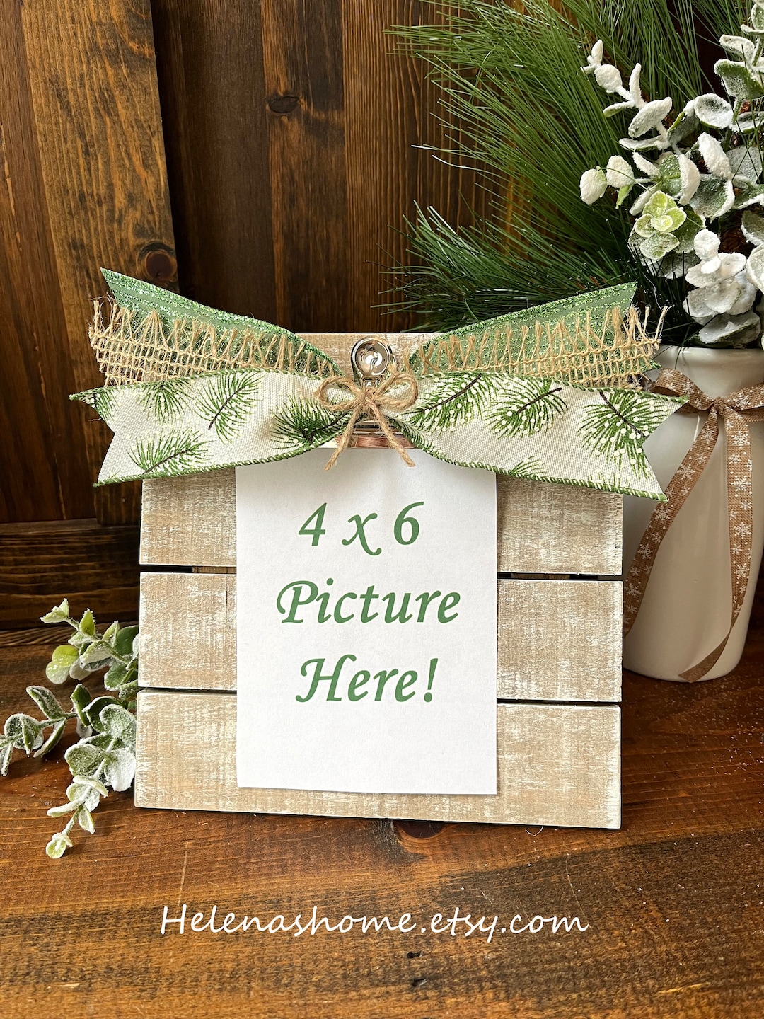 Winter Picture Frame/4x6 Picture Frame/winter Home Decor/white Picture ...