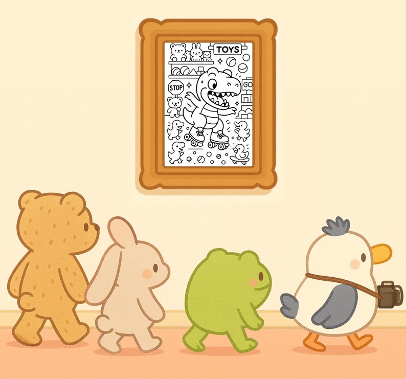 Goofy T-rex Kawaii Coloring Pages – Funny Dino Coloring for Kids ...
