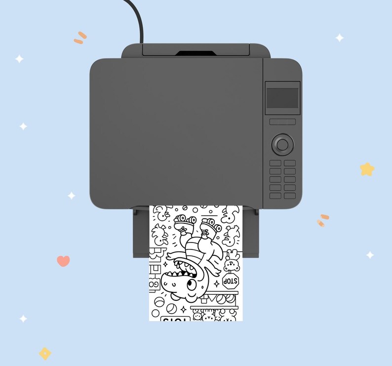 Goofy T-rex Kawaii Coloring Pages – Funny Dino Coloring for Kids ...