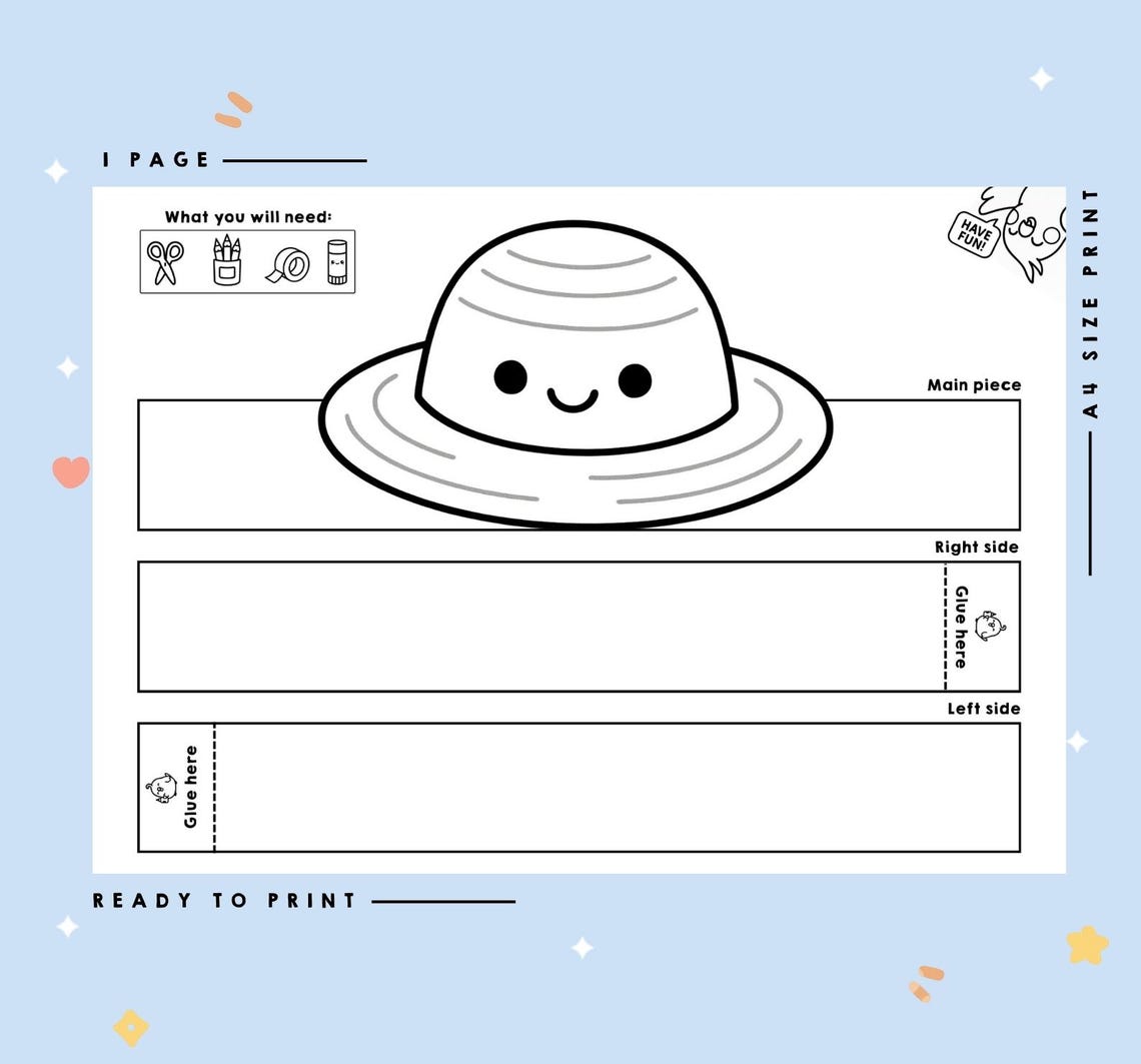 Printable Farmer Straw Hat Craft – Color, Cut & Wear DIY Paper Hat ...