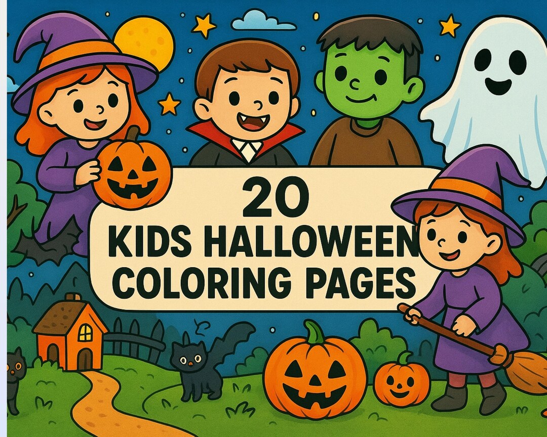 Halloween Coloring Pages A4 Printable | Kids Halloween Activity Sheets ...
