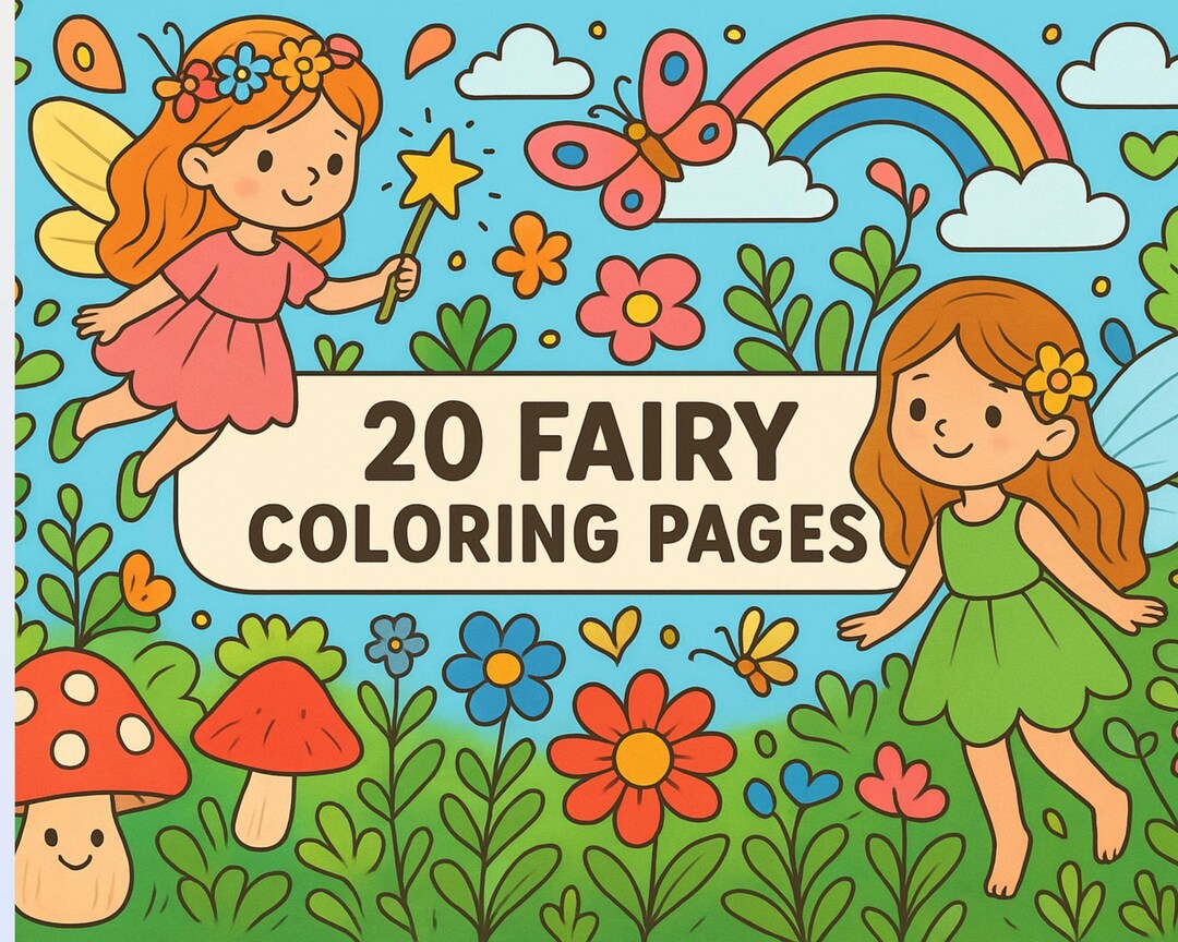 Fairy Coloring Pages A4 Printable | Magical Fairy Coloring Sheets for ...